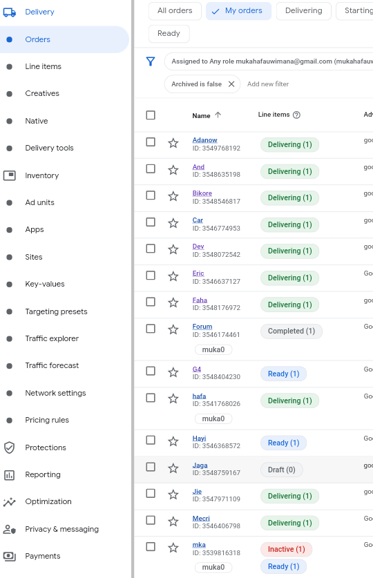 Creating an order, line item and creative in Google Ad Manager ...