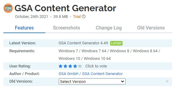 GSA Content Generator 무료 다운로드