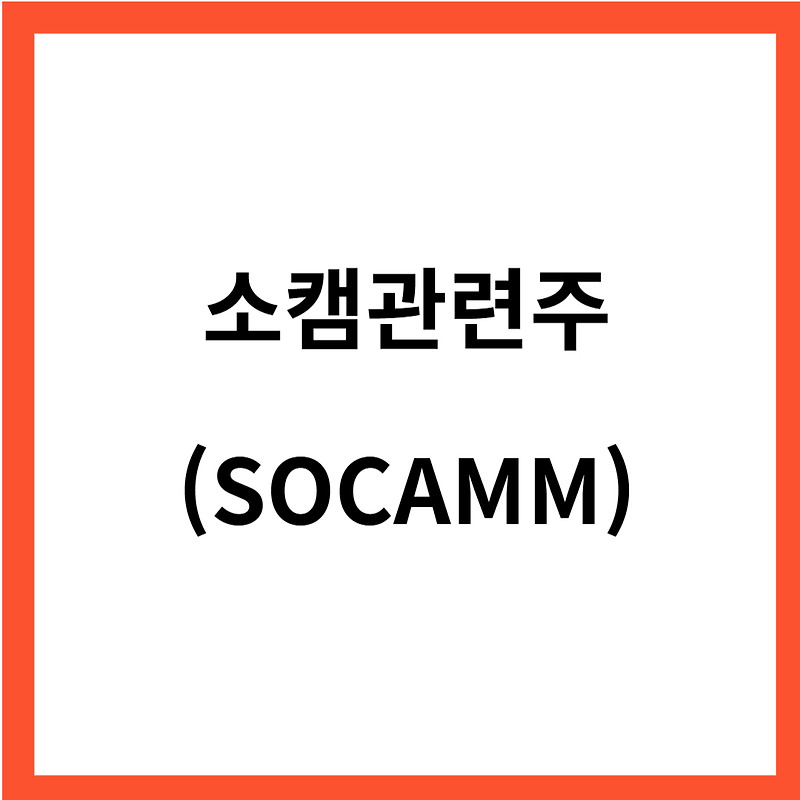 소캠( SOCAMM) 관련주 정리 :: 세아이엄마의 주식과 일상생활