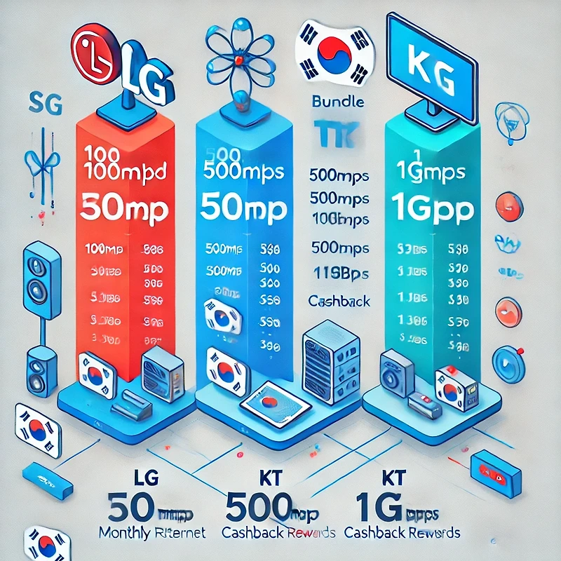 LG SK KT 인터넷티비결합상품 요금 비교