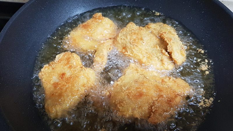 후라이드 치킨 집에서 해먹기(롯데리아 후라이드 치킨 식재료)