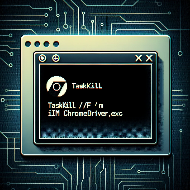윈도우에서 크롬드라이버를 종료 taskkill