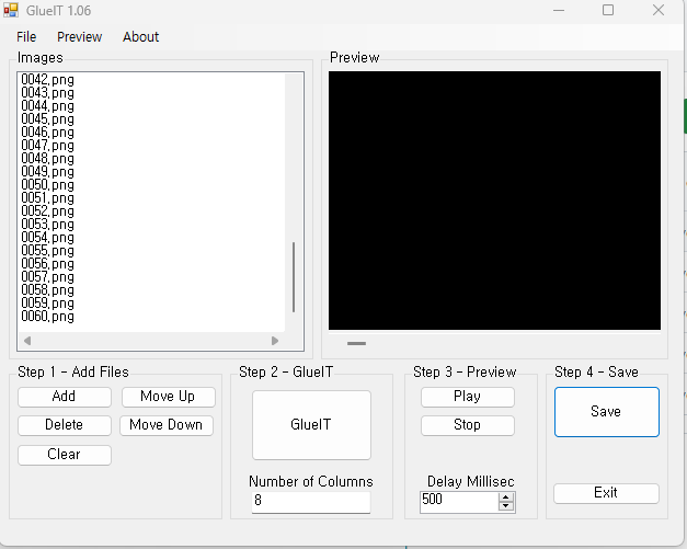 [Unity] GluelT 스프라이트 시트 만드는 프로그램