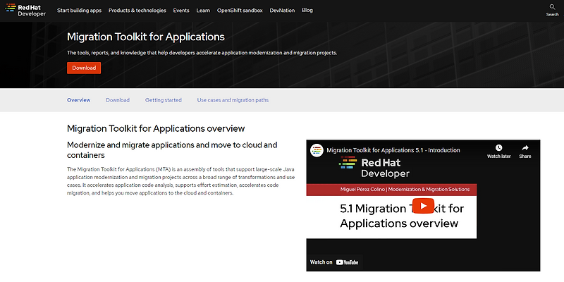 Migration Toolkit for Applications 사용법 정리