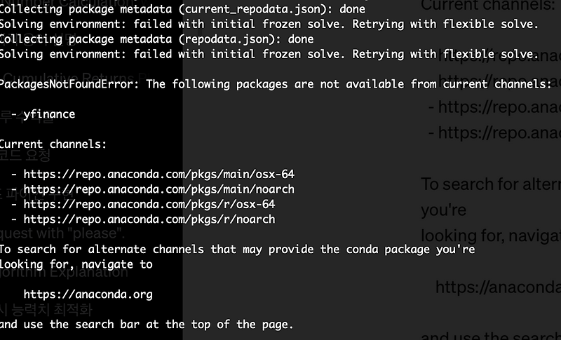 [Python][Anaconda] Solving environment: failed with initial frozen solve. Retrying with flexible ...
