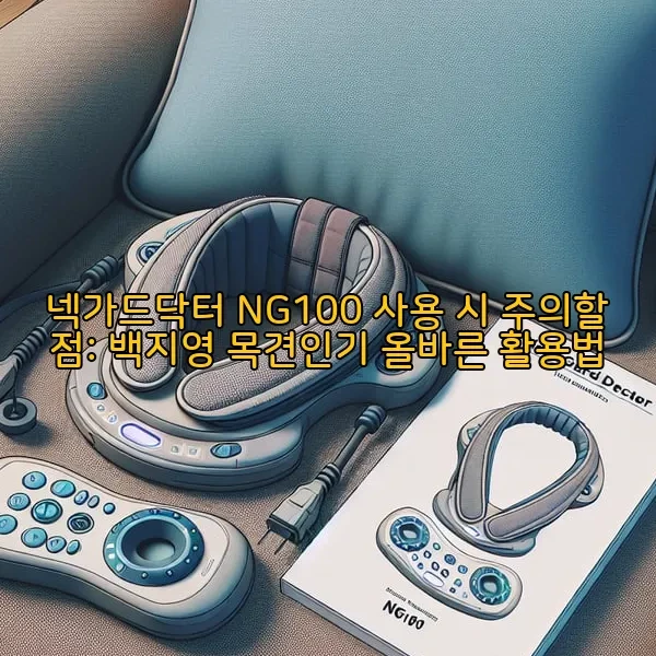 넥가드닥터 NG100 사용 시 주의할 점: 백지영 목견인기 올바른 활용법