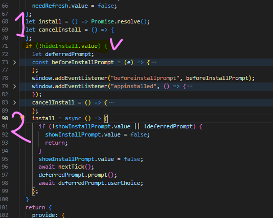 [Nuxt] PWA Add to Home Screen ($pwa.install not working) — 날개단 기술 블로그