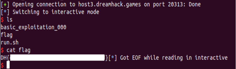 [DreamHack] basic_exploitation_000