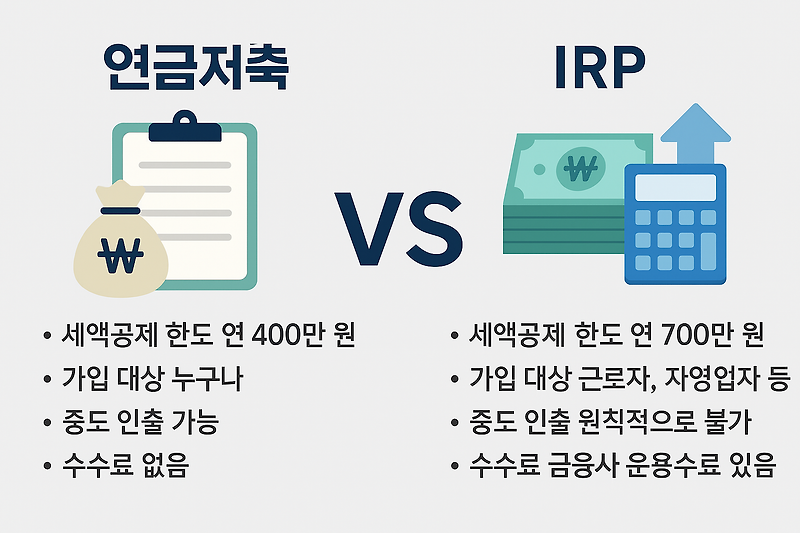 연금저축 vs IRP :절세까지 따져본 현명한 선택 방법