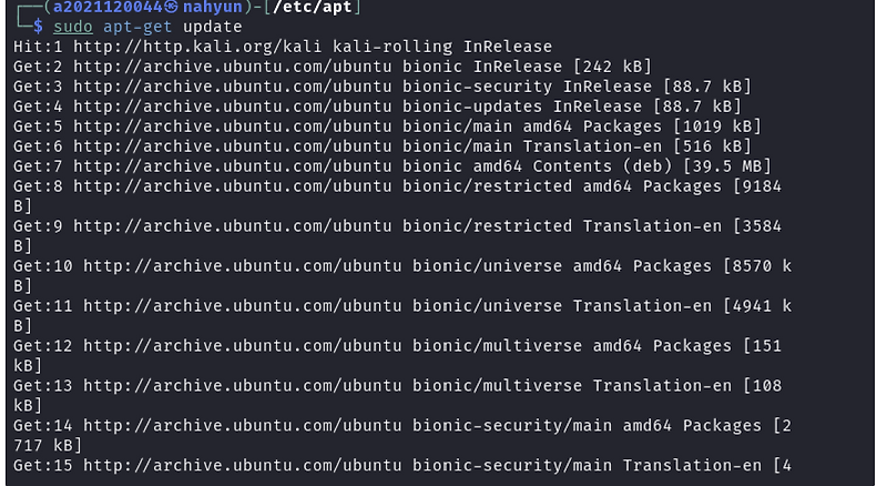 [Kali Linux] Unable to locate package