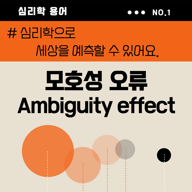 심리학 배우기 : 모호성 오류 (Ambiguity effect)