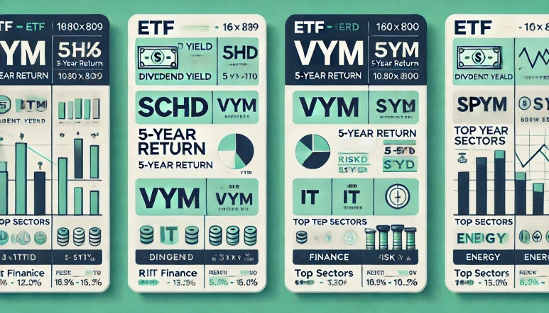 🔍 미국 배당 ETF 비교SCHD vs VYM vs SPYD 한눈에 정리!