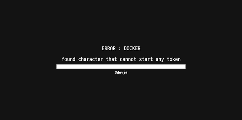 [DOCKER] 도커 error yaml: line 3: found character that cannot start any token