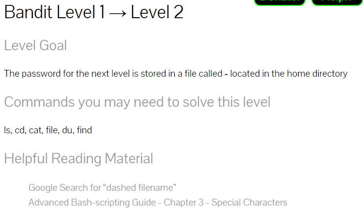 [OverTheWire][Bandit] Bandit Level 1 → Level 2 :: D