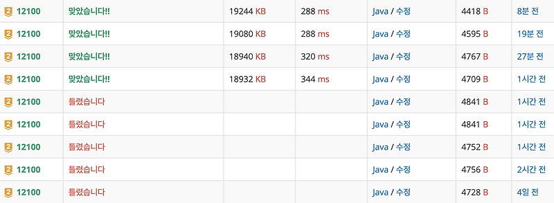 [백준] 12100.2048(Easy) (java) / 재귀, 순열, 시뮬레이션