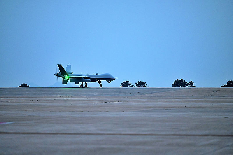 Freedom Flag 25-1 훈련중 군산기지에서 임무 수행한 MQ-9 Reaper