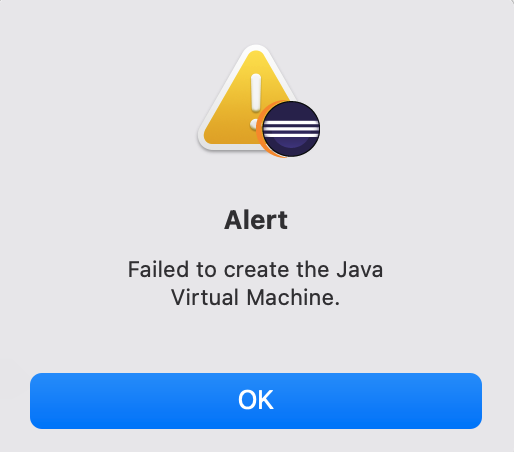 Eclipse (macOS) - fail to create java virtual machine — 호소세의 개발 블로그