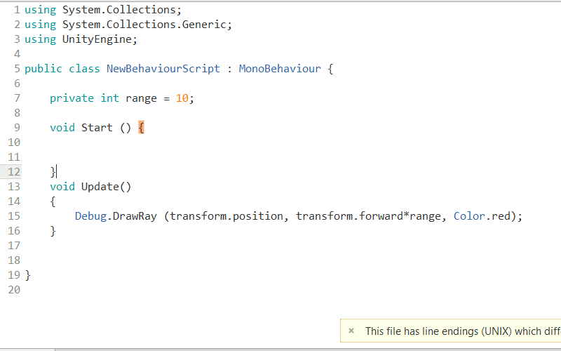 유니티(Unity)에서 Debug.DrawRay 함수를 사용하여 디버깅 Ray 표시하기