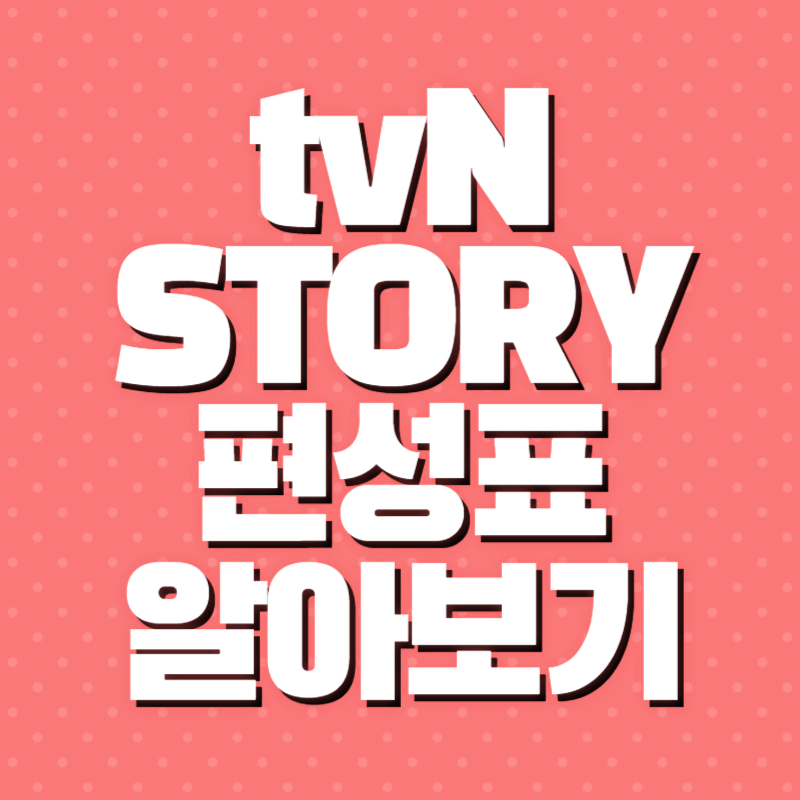 tvN STORY 편성표 및 채널번호 알아보기