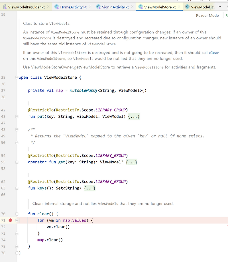 ViewModelProvider, ViewModelStore