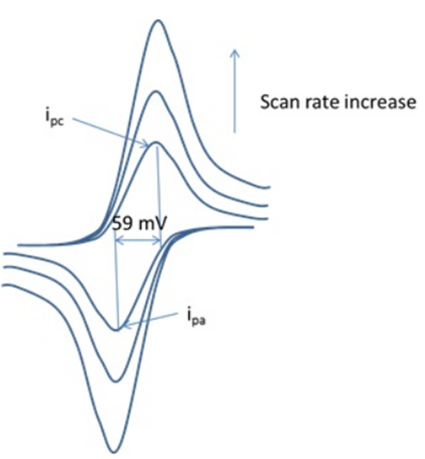 CV (2), reversibility in CV curve? scan rate dependency? 에 관하여