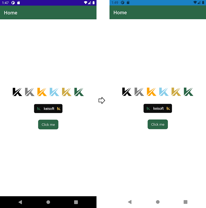 kjun.kr (kjcoder.tistory.com) :: [.NET MAUI] SimpleToolkit.Core - 상태바, 액션바 색 변경하기