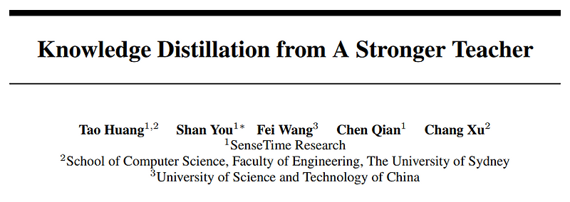 [Paper Review] Knowledge Distillation from A Stronger Teacher