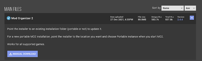 [스카이림 모드 가이드]3. Mod Organizer에 관하여 (설치법)