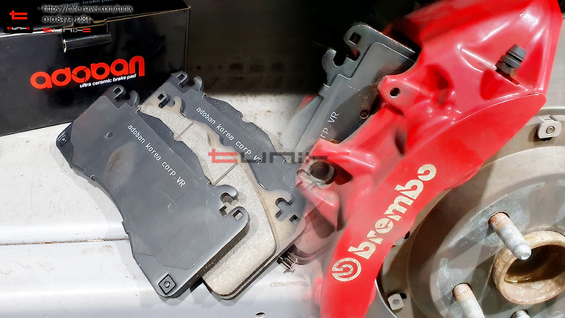 브렘보 CTS-V 6p 아도반 세라믹 VR패드교체 & 브레이크오일교환 쉐보레 카마로 ( 대구브레이크튜닝 튜닉스 )
