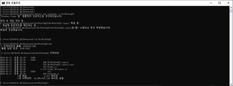 Windows cmd창에서 같은 실행파일을 만들기(WinForms) :: 석수코딩교육