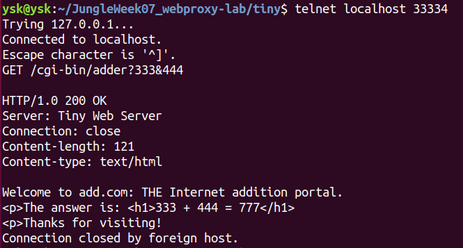 [webproxy-lab] 웹 소켓 통신 / Tiny Web Server 구현 (C언어)