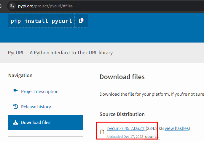 Pycurl 에러와 Pycurl 7 45 2 설치 방법