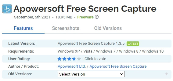 Apowersoft Free Screen Capture 무료 다운로드