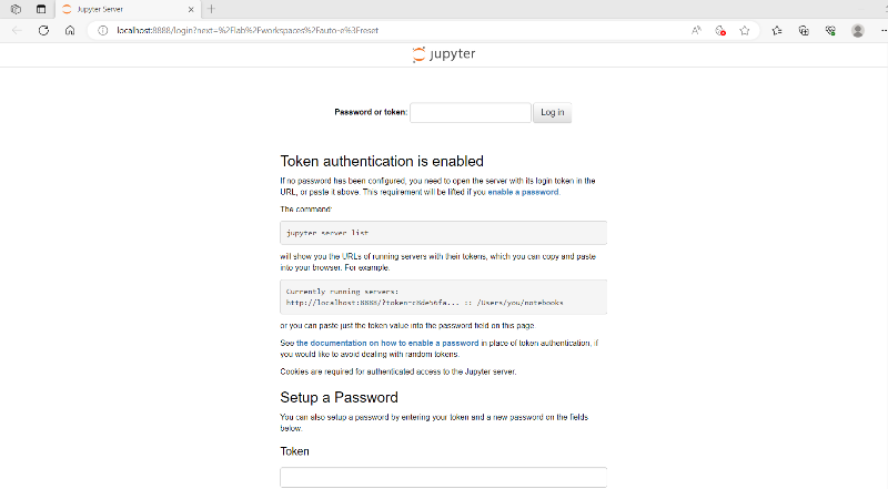[jupyter] jupyter-lab 실행 시 "Token authentication is enabled"가 뜨는 경우