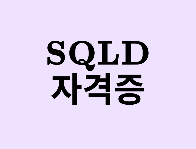[SQLD 자격증] 01. SQLD SQL개발자 데이터 자격 시험 일정 및 준비하기