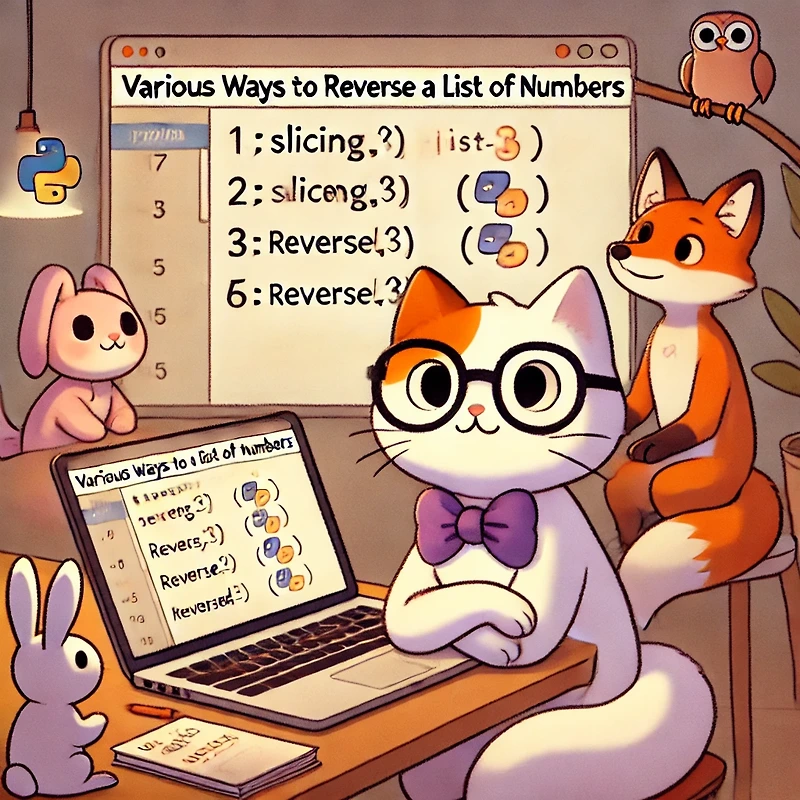 100. [Python][Tip] 숫자 리스트 역순 처리하는 방법