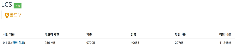 [Java] 백준 9251. LCS