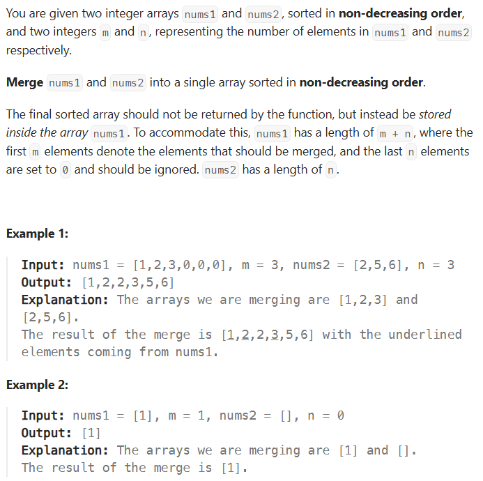 [Python] 88. Merge Sorted Array