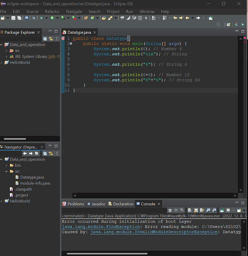 [eclipse 오류] Error Occurred During Initialization Of Boot Layer 해결 방법