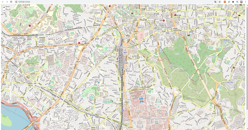 Django 지도 라이브러리 Folium Map 이용하기