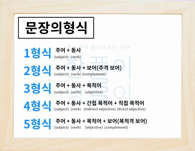 동사의 종류 : 1형식, 2형식 알아보기 - 해피데이
