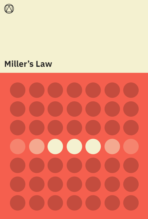 LAW OF UX - 11. Miller’s Law