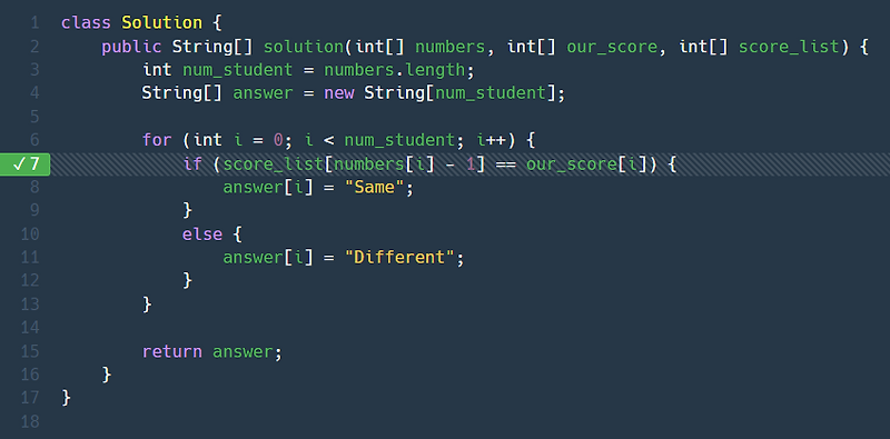 프로그래머스 [PCCE 기출문제] 6번 / 가채점 JAVA