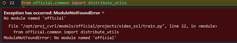 No module named 'official'