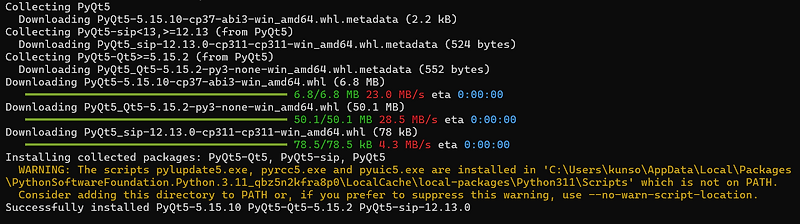 파이썬 GUI 프로그램 만들기 PyQt5 설치