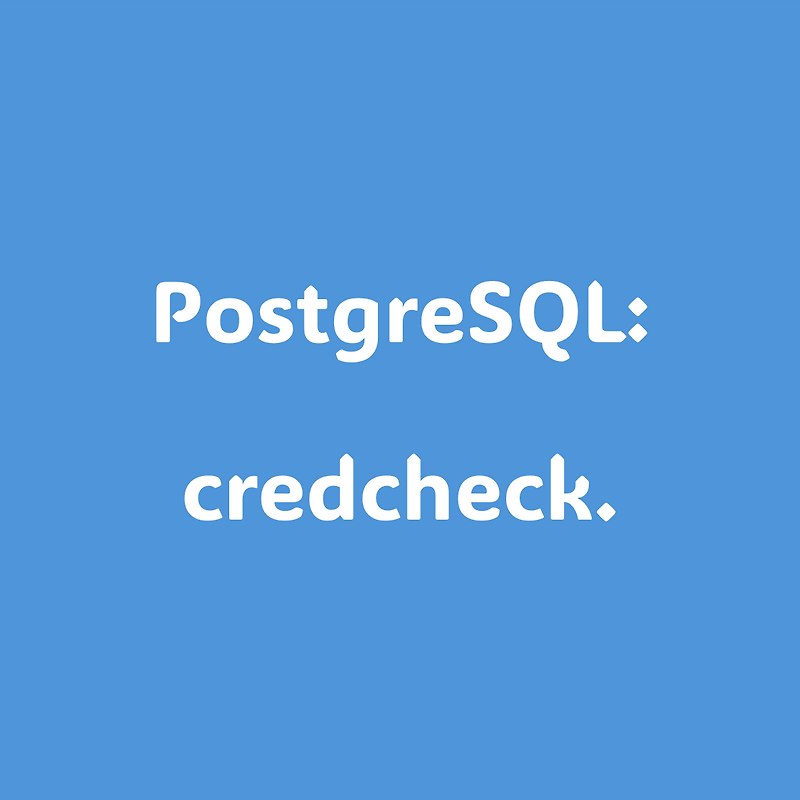 PostgreSQL: credcheck