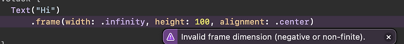 [SwiftUI] Invalid frame dimension (negative or non-finite). 해결 방법