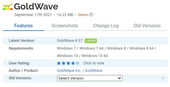 GoldWave 무료 다운로드