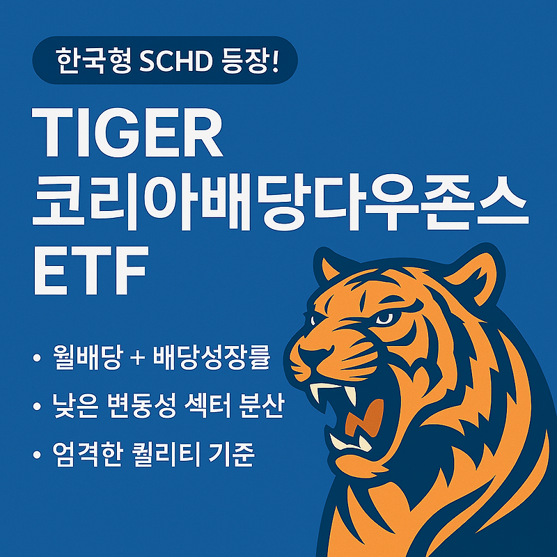 한국형 SCHD 등장! TIGER 코리아배당다우존스 ETF 투자 매력 총정리 :: Qwerty-Money