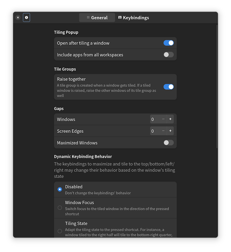 Gnome 43 Extension Tiling Assistant 4분할 윈도우 타일링 확장